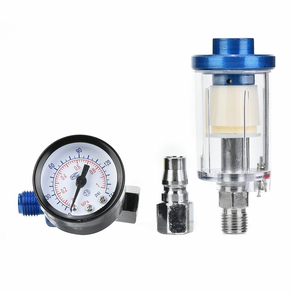 Регулятор давления воздуха 1/4 дюйма с фильтром для пистолетов и компрессоров