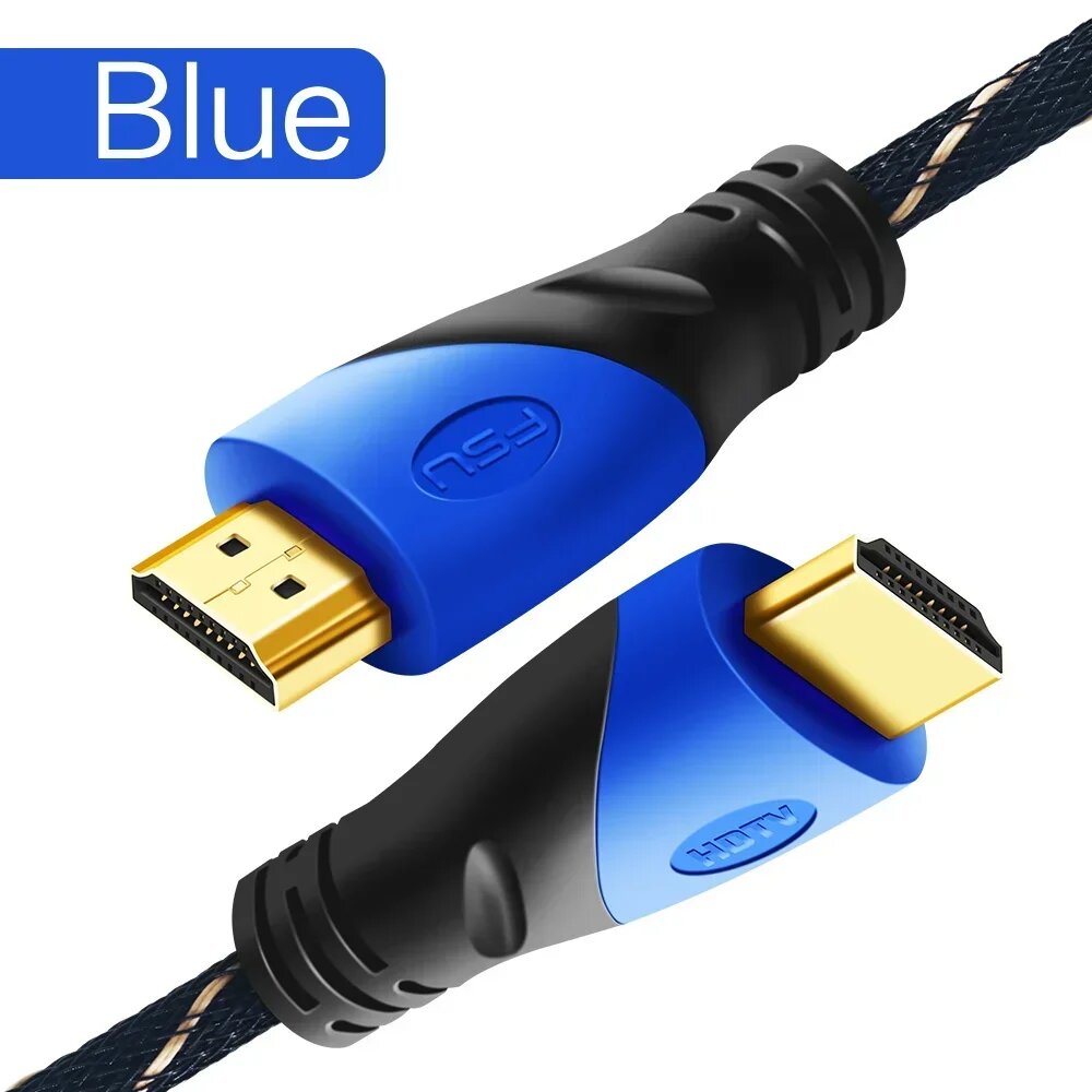 FSU HDMI-совместимый кабель 1080P Black and blue, 10 м