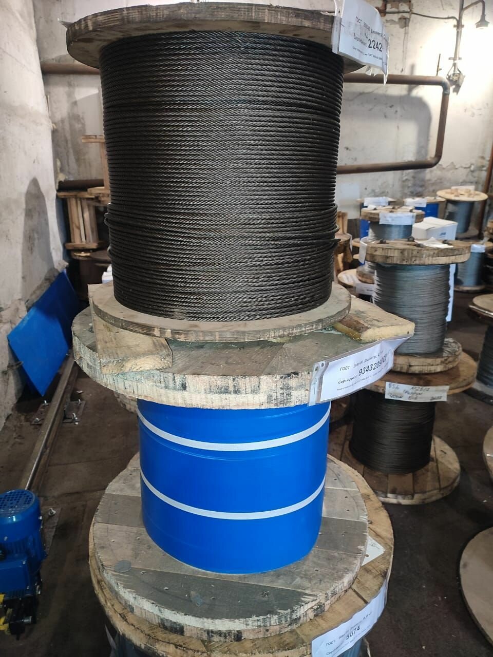 Трос на лебёдку 5,1 мм (Канат стальной 5,1 мм ГОСТ 2688-80) в бухте 40 метров, не оцинкованный, грузовой.