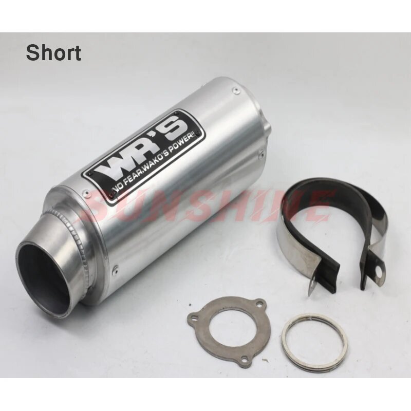 Универсальный глушитель мотоцикла для питбайка, модифицированная труба WRS из нержавеющей стали для мотокросса для CB400 CB500F CB500X CBR300 Short