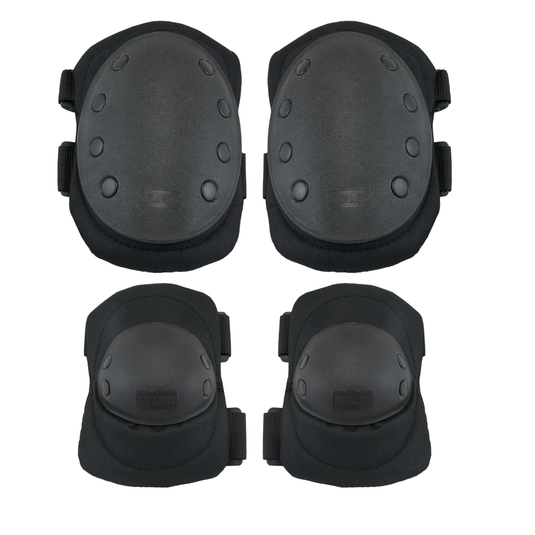 Наколенники и налокотники тактические Десант черные