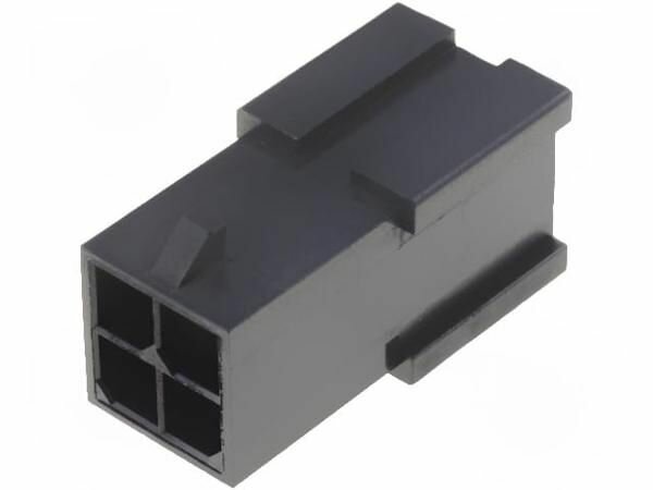 Вилка MOLEX 430200401, провод-плата, "папа", 3 мм, PIN 4, Серия Micro-Fit 3.0, 250 В, 1 шт