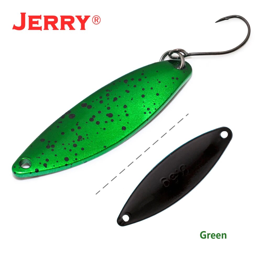 Jerry Лео форель ультралегкие спиннинговые рыболовные приманки Micro Brass Троллинговые одиночные крючки Ложка Смешные приманки Озерная Снасть