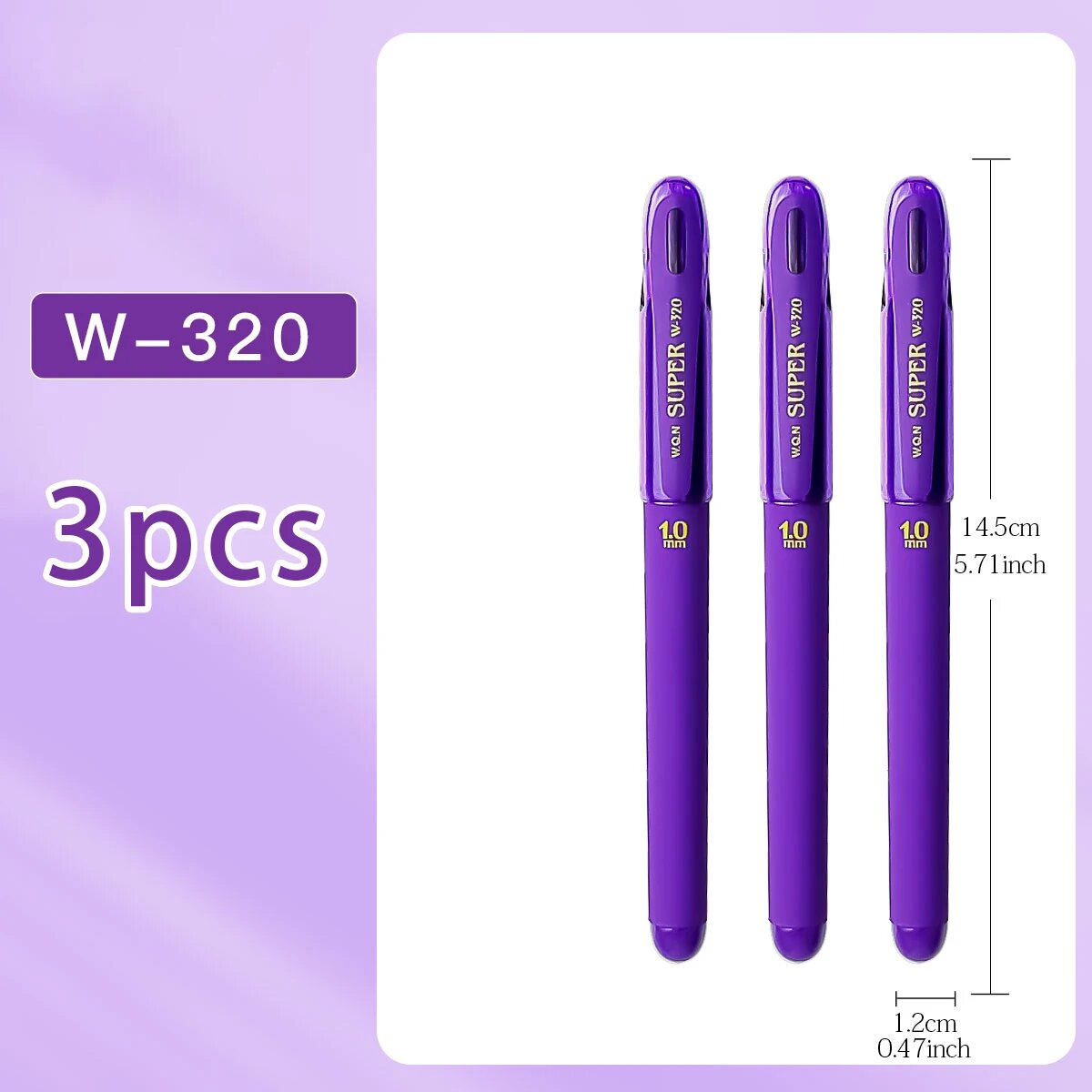 Гелевые ручки Pilot 1,0 мм черного цвета Фиолетовый, Purple 3pcs