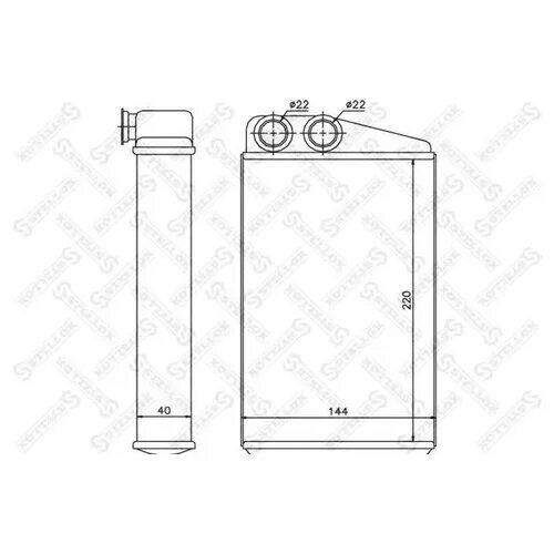 Радиатор печки RENAULT MEGANEII/SCENIC ALL 02], 1035097SX STELLOX 10-35097-SX