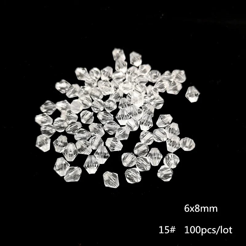 Хрустальные бусины 6x8mm, 15#, 100шт