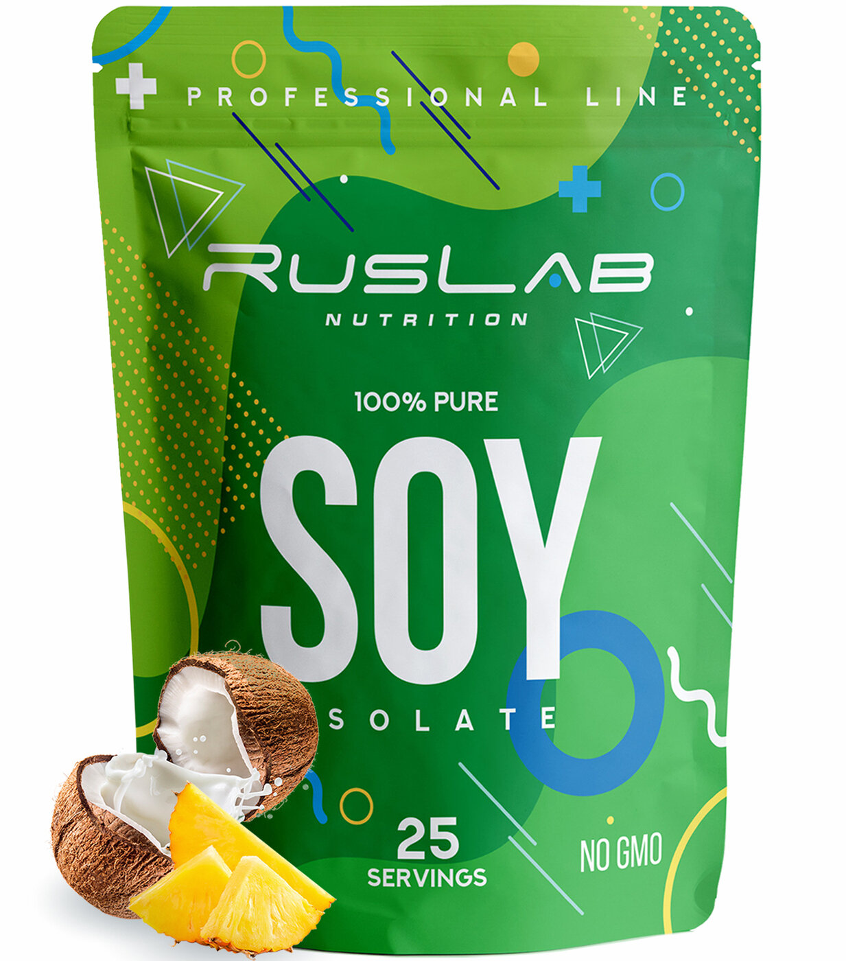 Соевый изолят SOY ISOLATE для вегетарианцев и веганов (800 гр), пина колада