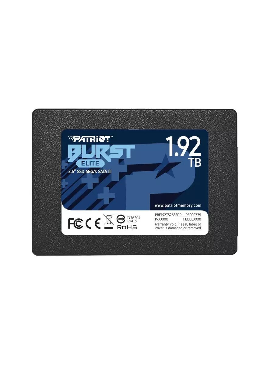Накопитель SSD PATRIOT SATA-III 1.92TB PBE192TS25SSDR Burst Elite