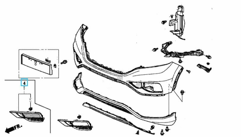 Отделка, прав. часть передн. бампера (Оригинал)
