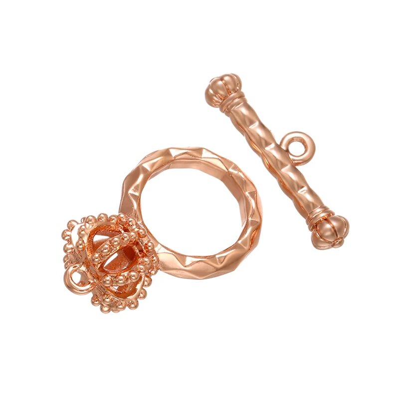 Замок-тогл для бижутерии, rose gold, ZHUKOU VK100