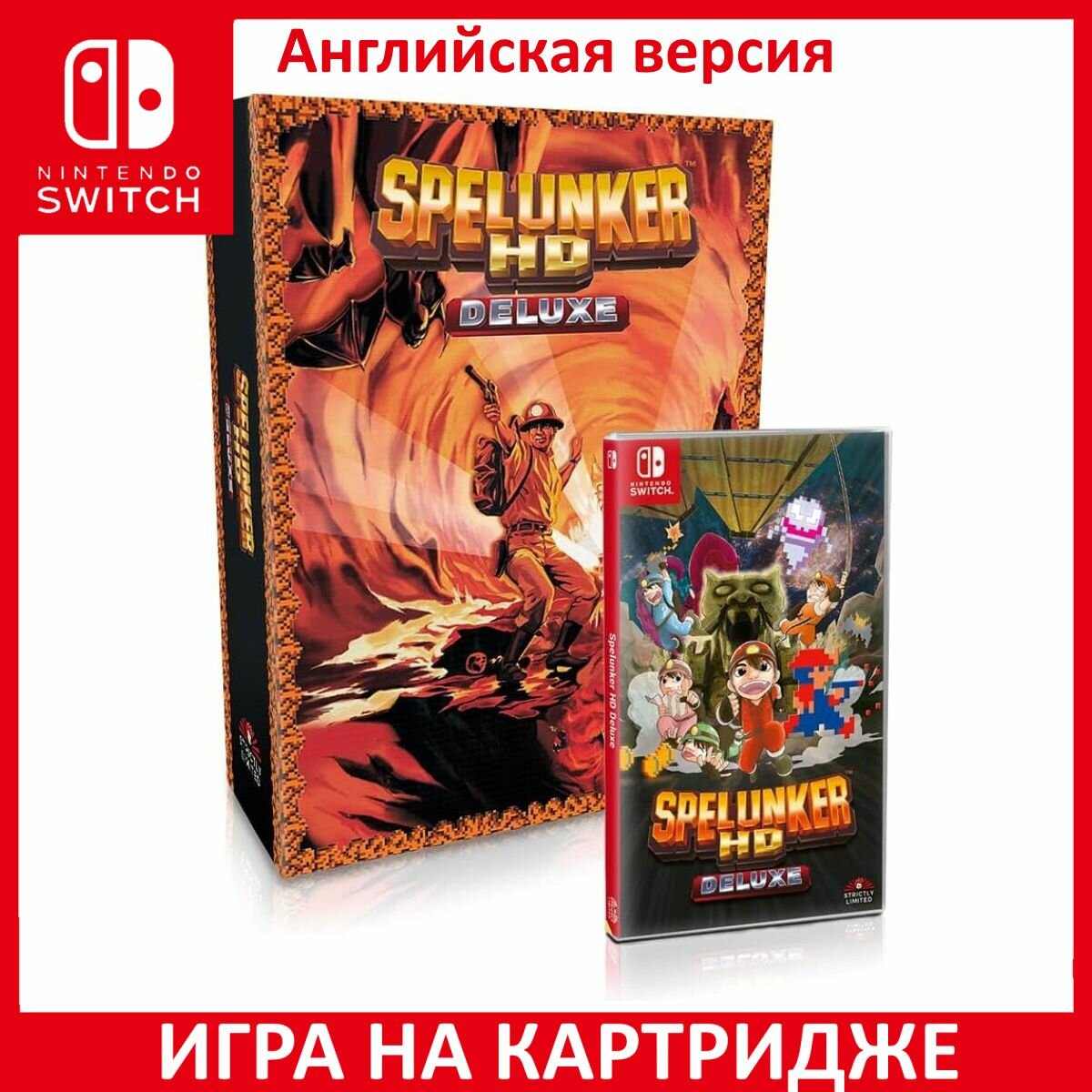 Игра Spelunker HD Deluxe Collectors Edition Switch Картридж на Nintendo Switch Английская версия