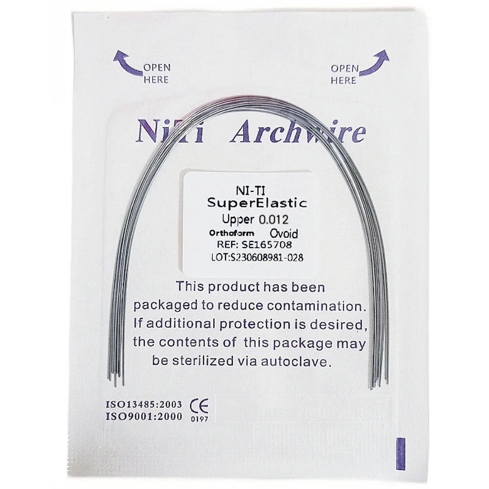 Дуговой провод NiTi SuperElastic Ovoid 0.012 Upper