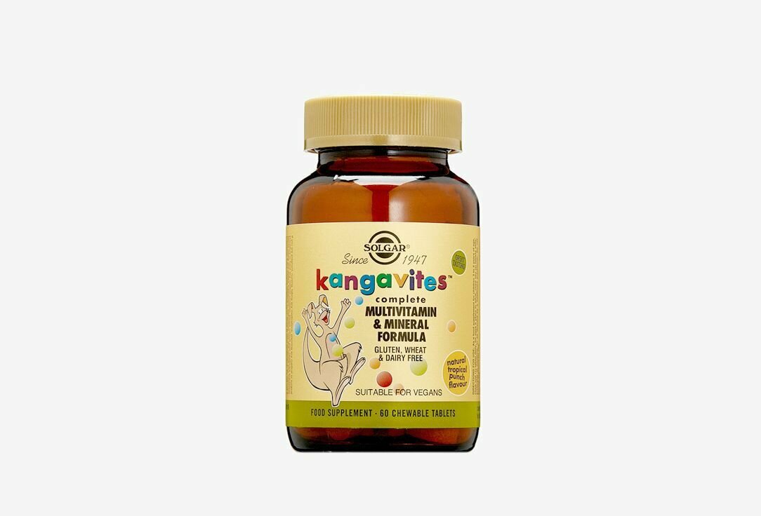 Витамины для детей SOLGAR Kangavites® Multivitamin & Mineral в жевательных таблетках