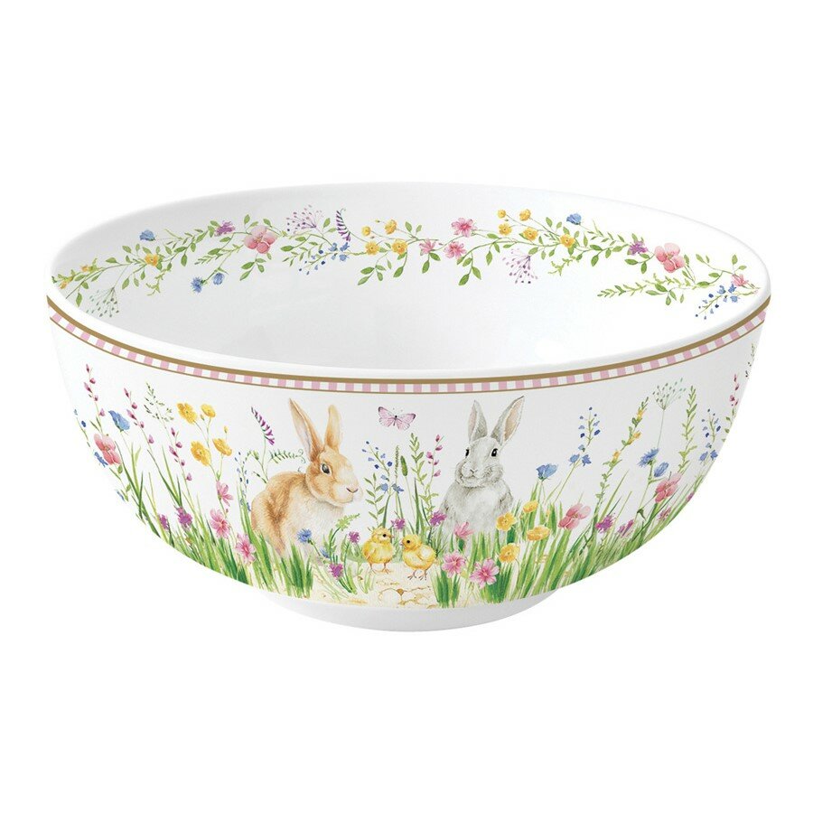 Салатник большой "Пасхальная коллекция" 23 см, объем 2,5 л, фарфор, Easy Life, EL-R1192_EAST