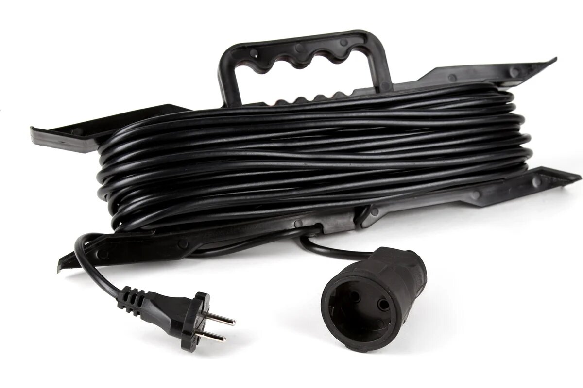 МПП УС-1-30 КГ удлинитель на рамке 30 м, 1 гнездо, 2x0,75 мм2, 1300 Вт, 6 А по ГОСТ