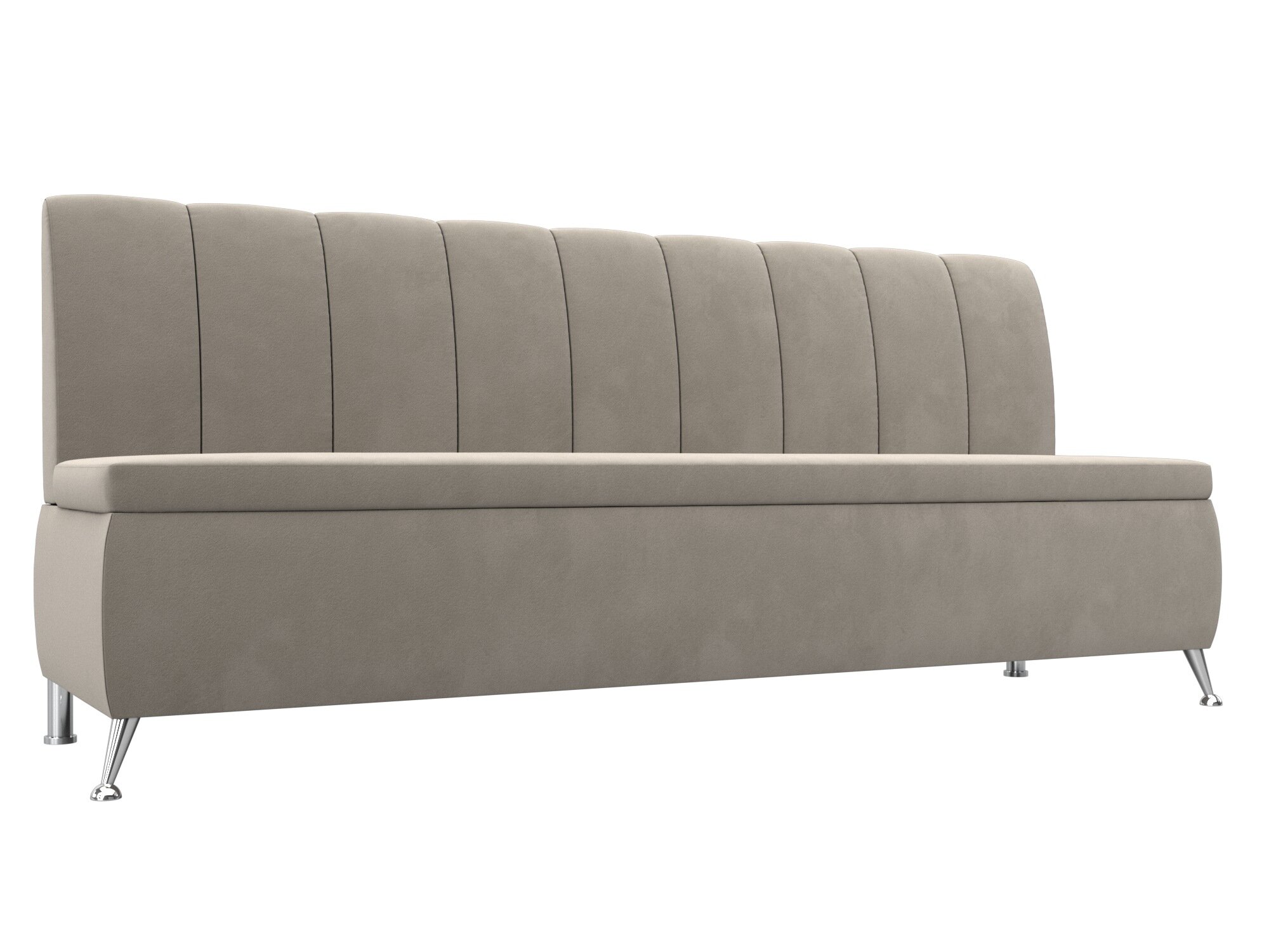 Диван кухонный прямой Кантри, микровельвет, механизм нераскладной, бежевый, 182x57x88см. Хит Диванов