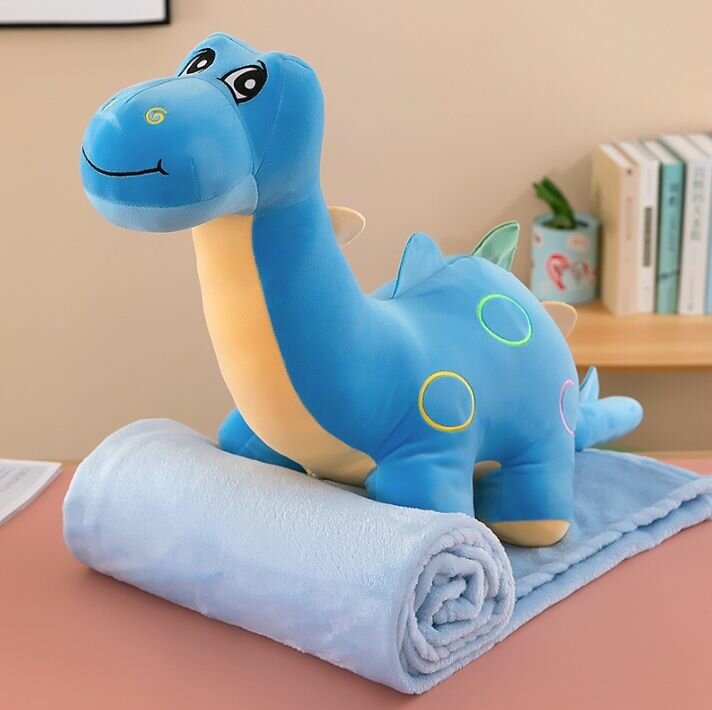 Мягкая игрушка с пледом внутри хаски, подушка обнимашка в подарок, игрушка 3 в 1