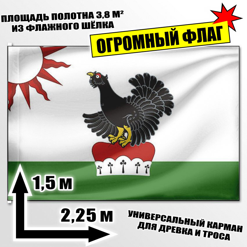 Флаг огромный Таборинского района 225x150 см