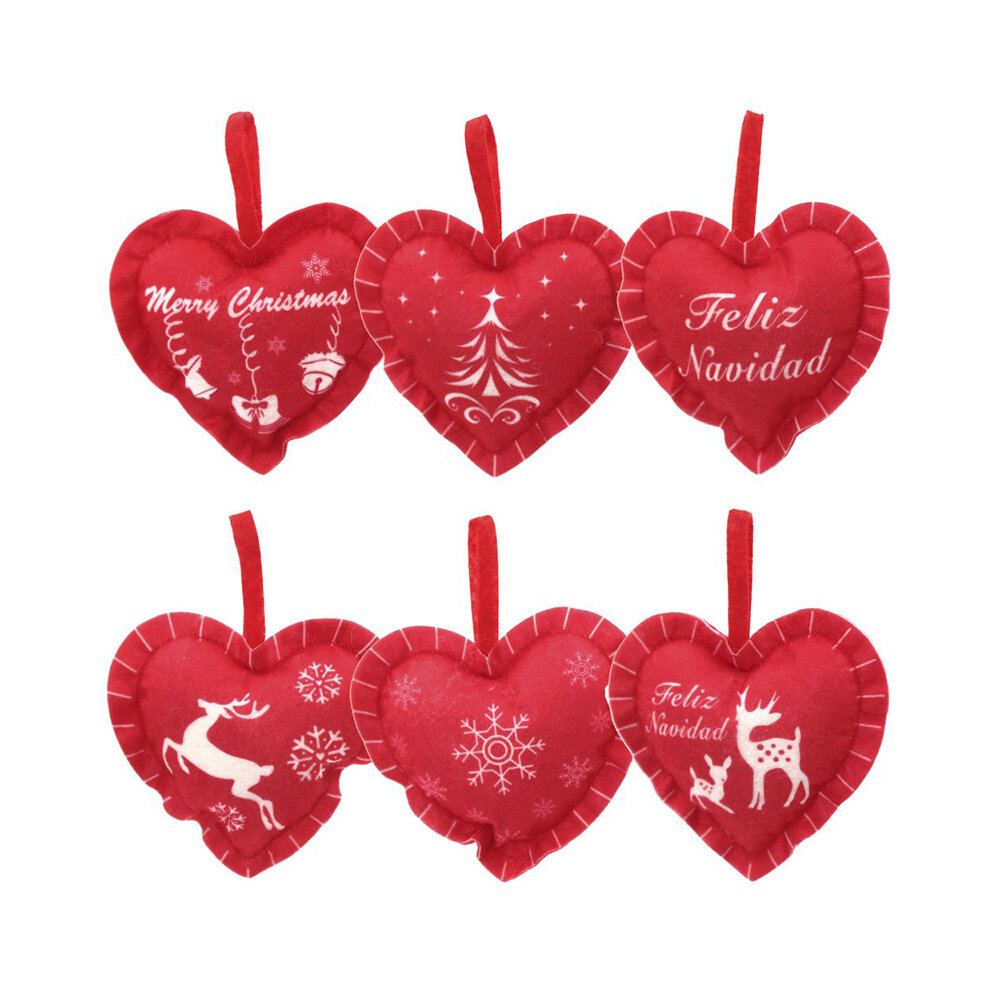 Новогоднее украшение Сердце красное размер 11x12x12 см - декоративная елочная игрушка