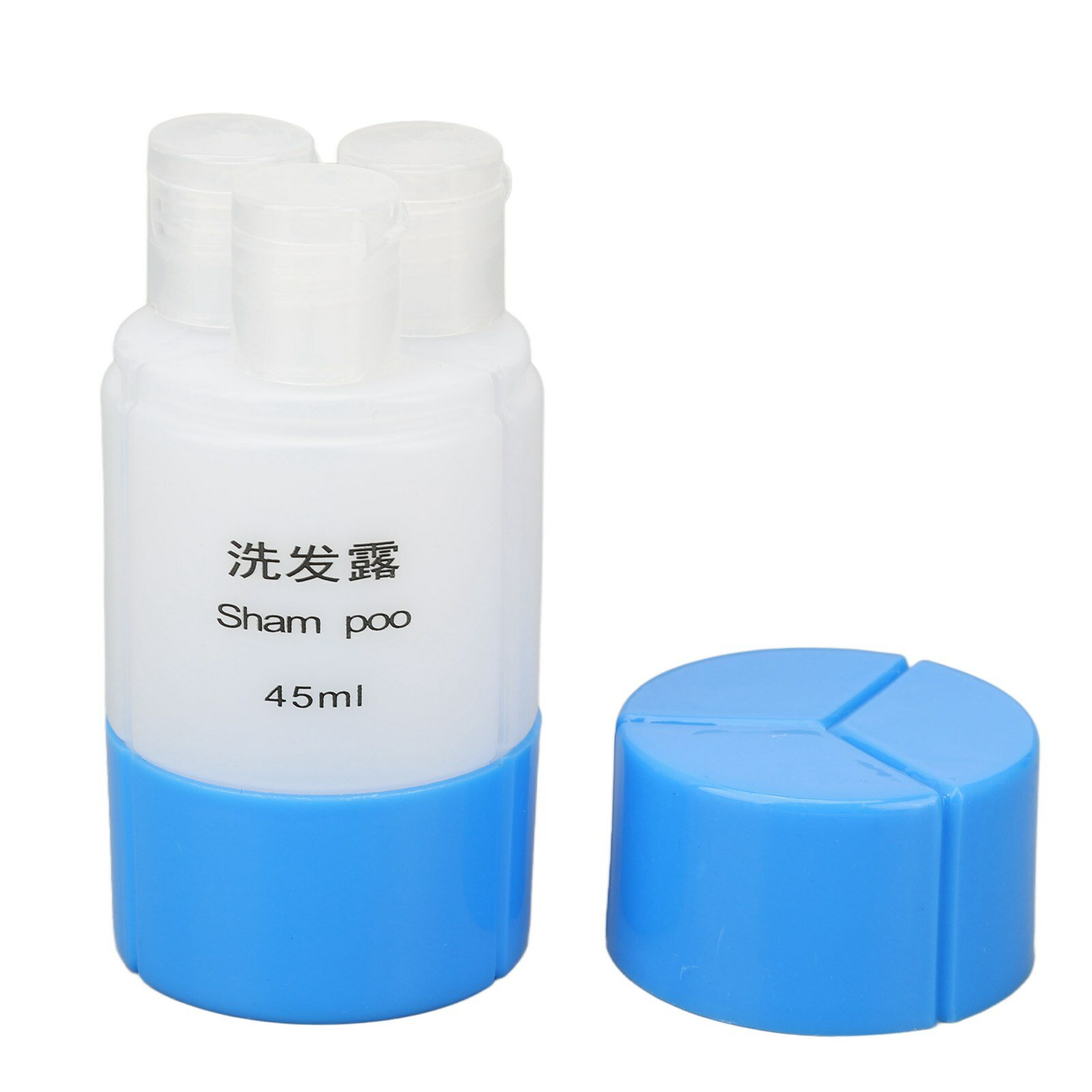 Дорожный диспенсер 3 в 1, синий, небольшой, легкий, прочный, пластиковый, многоцелевой, для душа, шампуня, лосьона, туалетных принадлежностей и мыла