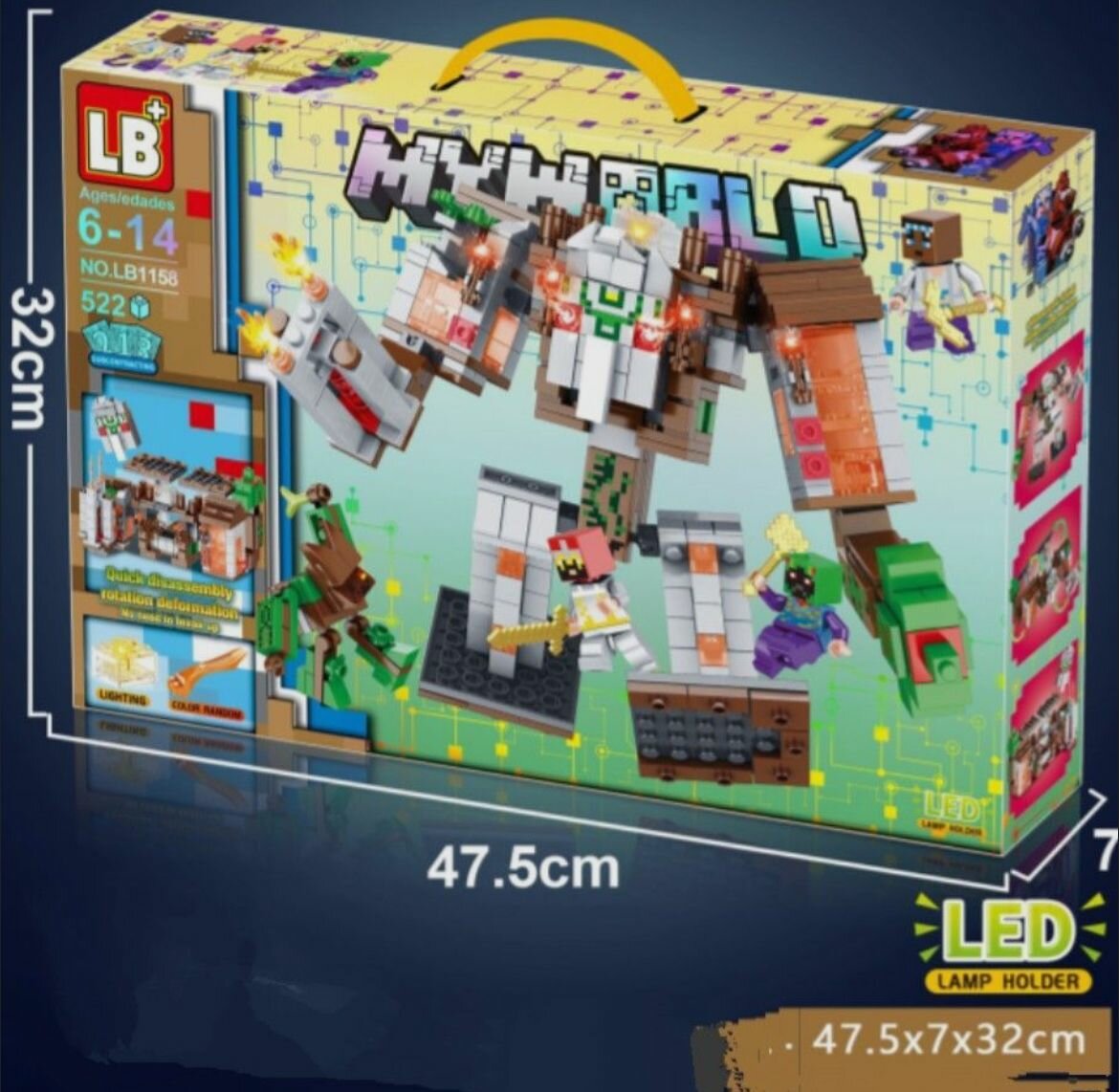 Конструктор Майнкрафт Лесной монстр / Minecraft / 522 детали