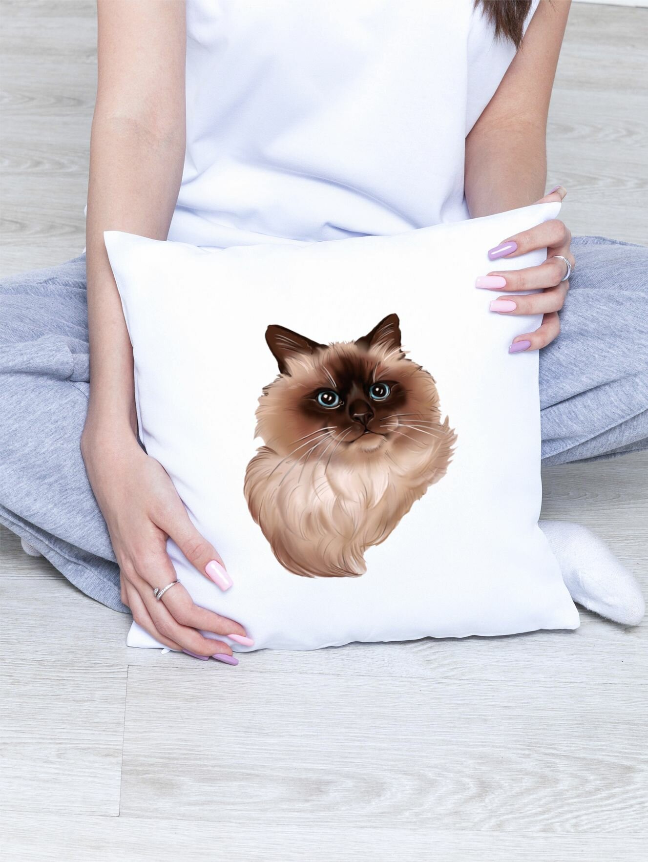 Подушка Бирманская кошка