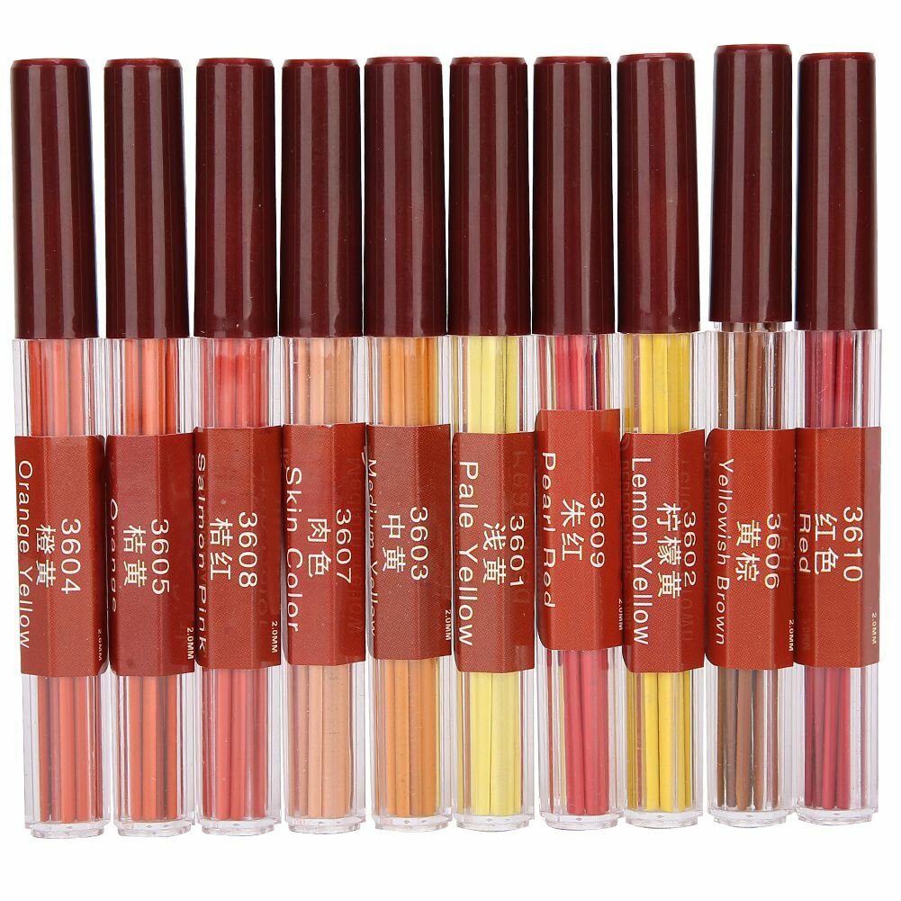 Цветные стержни для механических карандашей 2,0 мм, сменные для рисования аниме, художественные принадлежности, прецизионные аксессуары