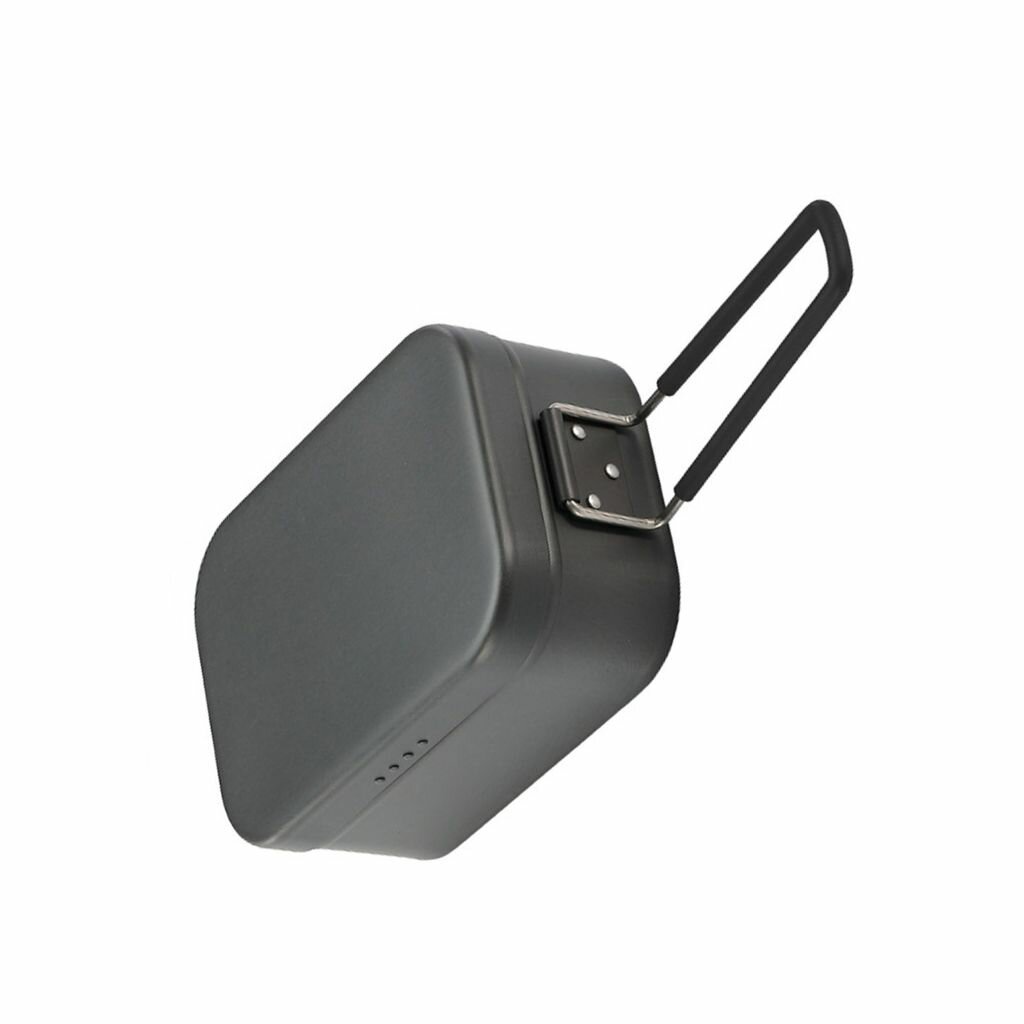 Алюминиевый контейнер для кемпинга, ланч-бокс Bentos со складной ручкой, портативный, прочный, сброса давления