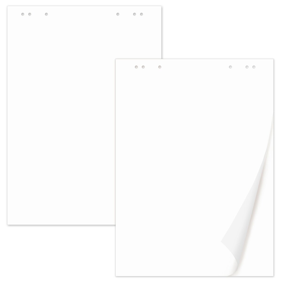 Блокноты для флипчарта Brauberg комплект 5 штук, 20 листов, чистые, 67,5х98 см, 80 г/м (124098)