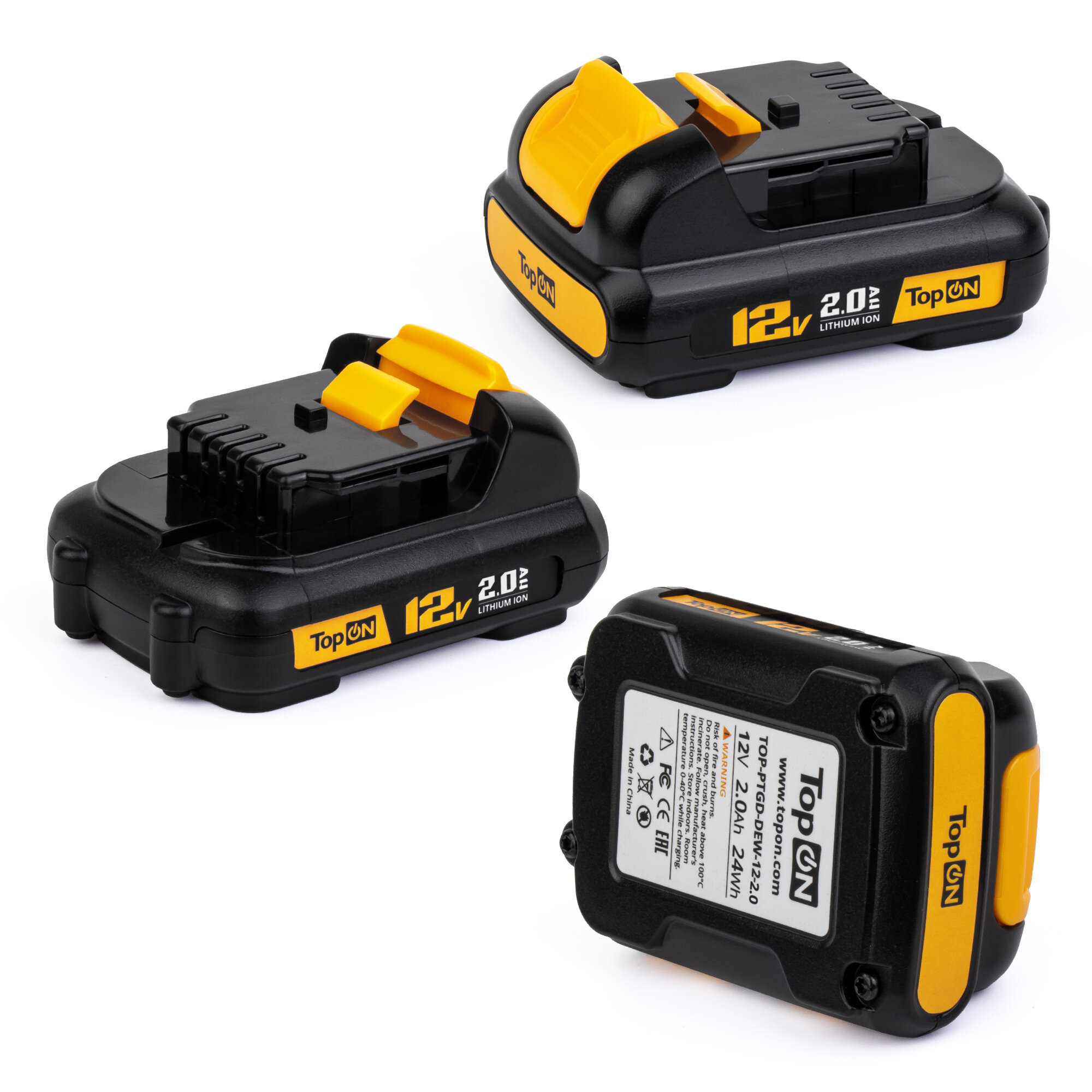 Аккумулятор для Dewalt 12V 2.0Ah (Li-Ion). PN: DCB120, DCB121, DCB125, DCB123, DCB127