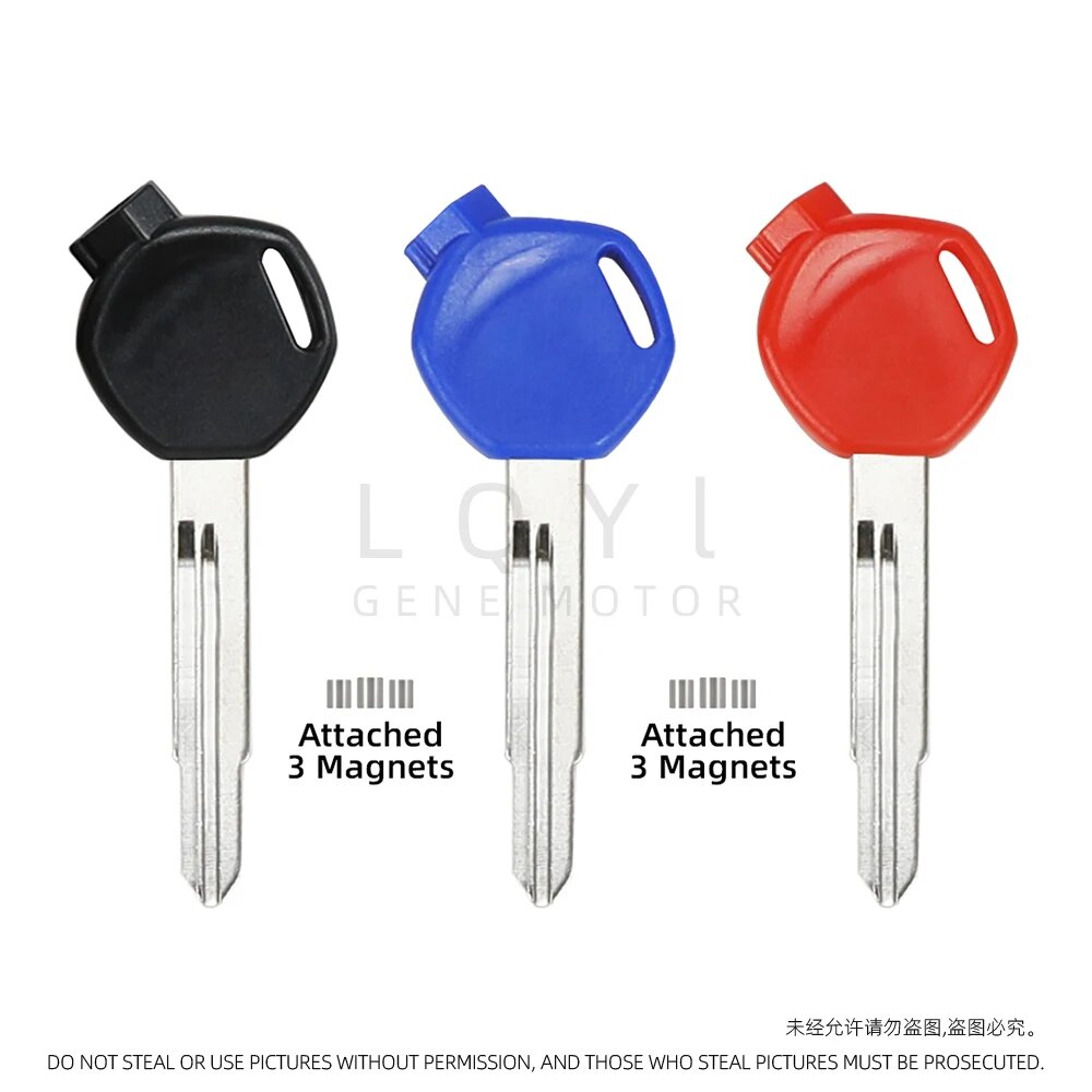 6 шт. пустой ключ для мотоцикла, замена необрезанных ключей для HONDA, магнитные противоугонные ключи для мотоцикла, DIO AF 61 62 63 TODAY 49cc 6Pcs 3Colour Right