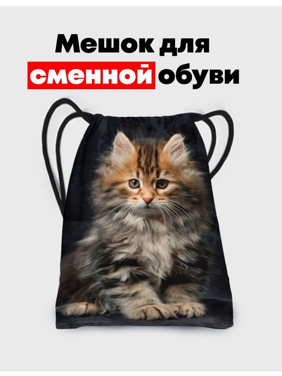 Мешок - сумка для обуви Кошки