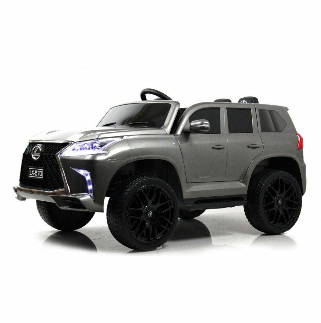 Электромобиль Lexus 570, серый, для детей от 1 года, 12V, 9Ah, нагрузка 30кг