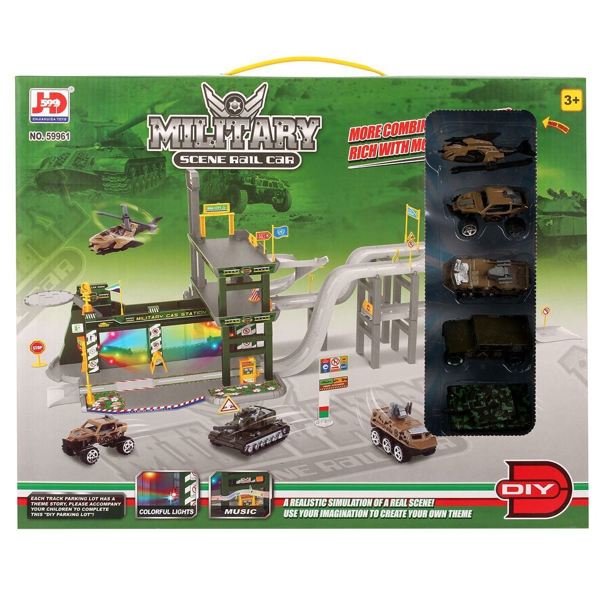 Парковка с транспортом, развивающая воображение и моторику ребенка, коробка 59961