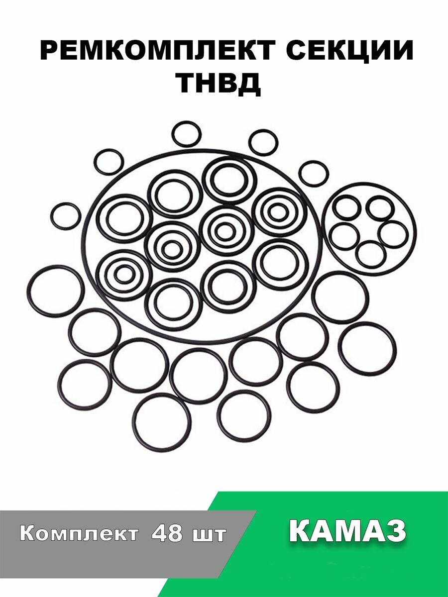 Кольца ТНВД КАМАЗ / БРТ / комплект из 9 наименований