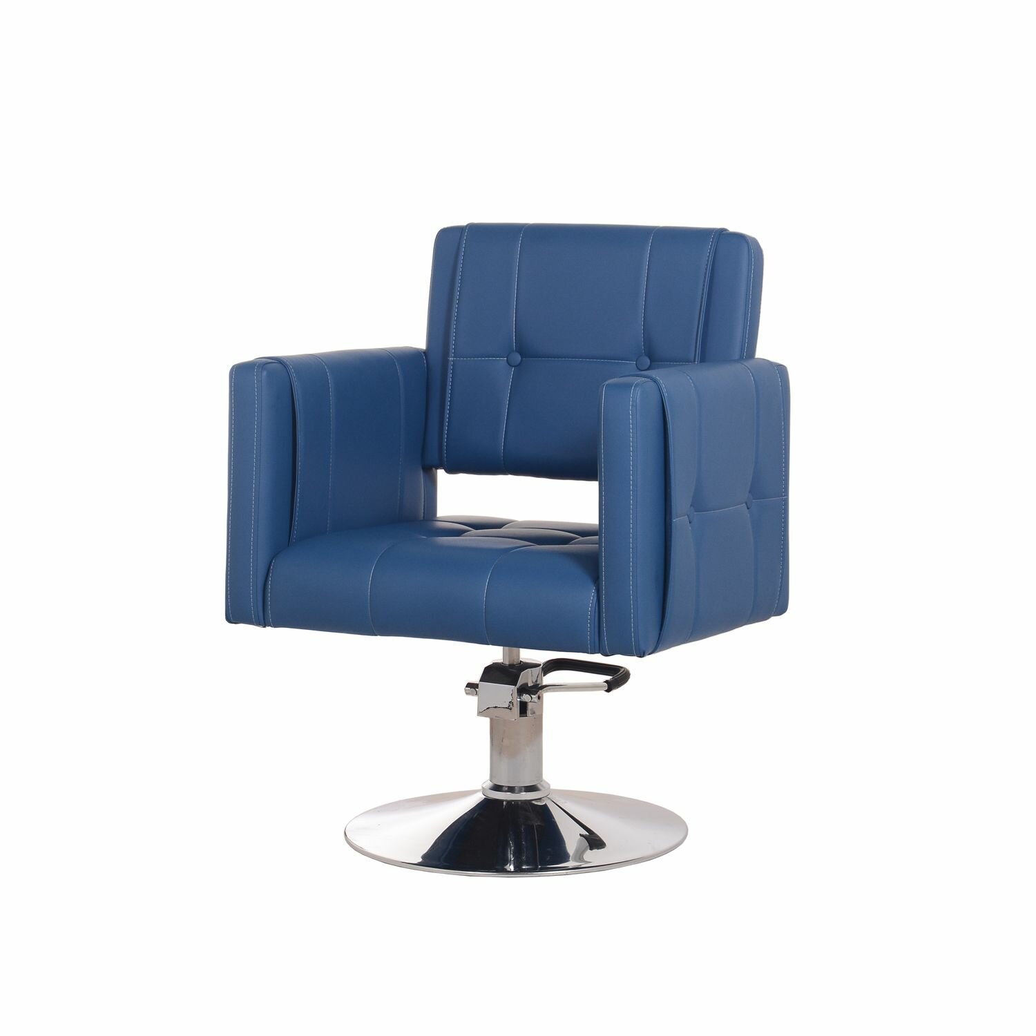 Парикмахерское кресло "Комфорт", цвет – синий, основание – диск