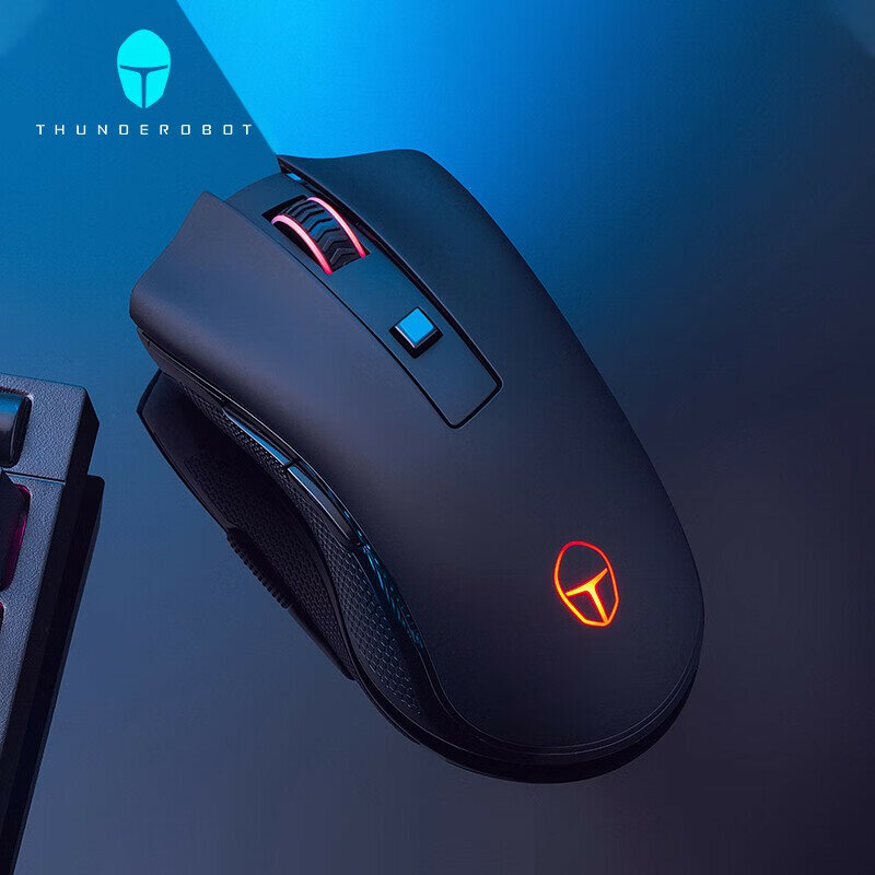 ThundeRobot Wireless Gaming Mouse ML201, 2.4G Wireless Mouse, Office And E-Sports Mouse, 2400DPI, Long Battery Life, PUBG, Black, Women's Day Gift