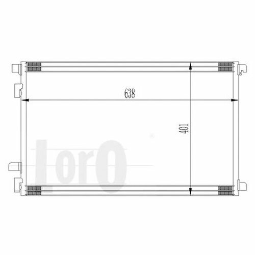Радиатор кондиционера RENAULT: GRAND SCENIC II/SCENIC II (JM0/1_) 1.4-2.0i/D/DCi 03-, MEGANE II (BM0 LORO 0420160015