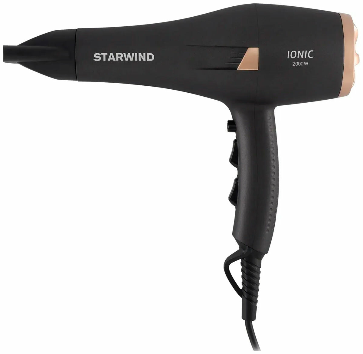 Фен Starwind SHD 6077, 2000Вт, графит/золотистый