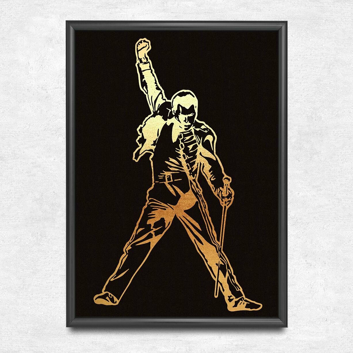 Постер Queen / Плакат Фредди Меркьюри РОК Декор для квартиры, дома, офиса, комнаты