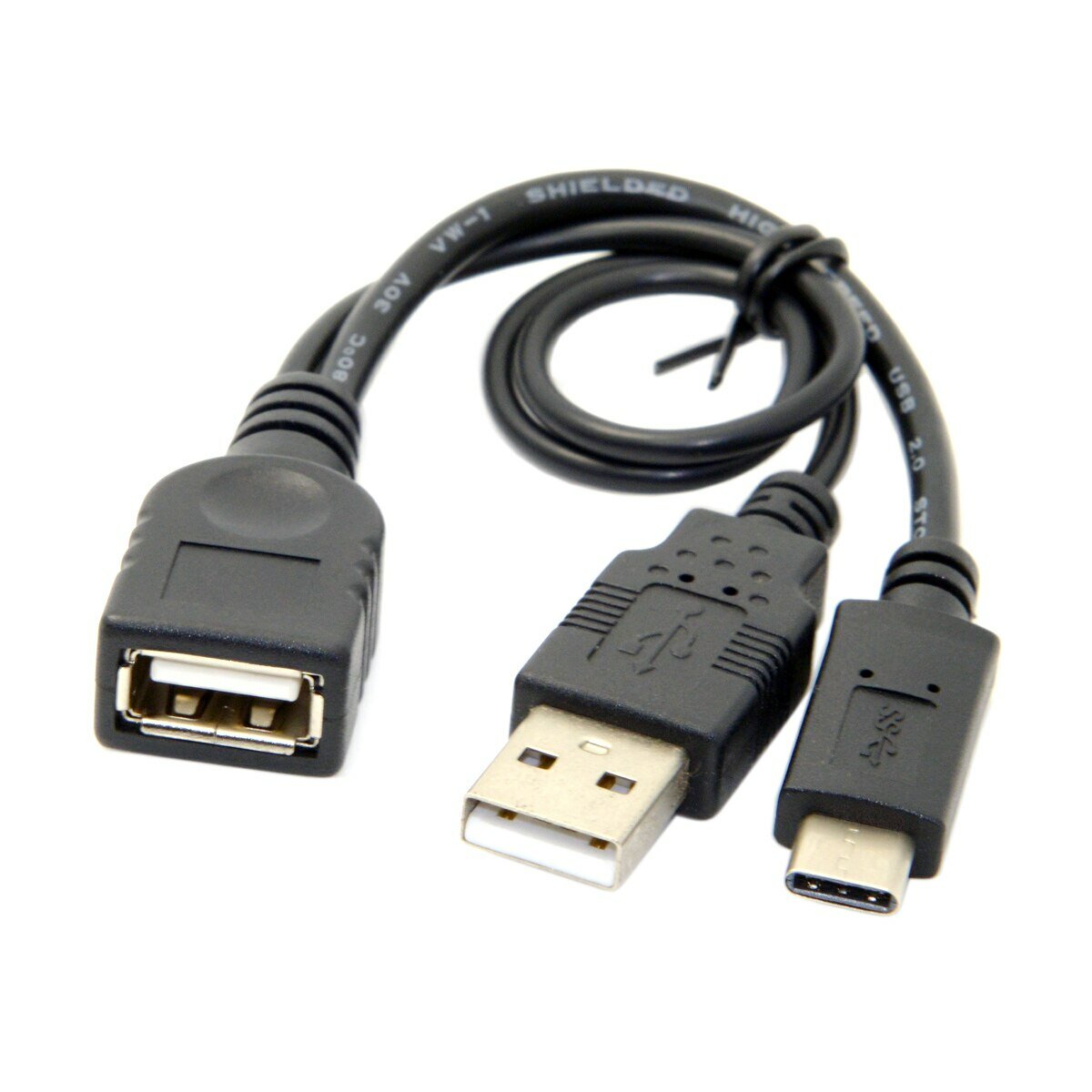 Type-C USB 3.1 USB-C на USB 2.0 Female OTG кабель питания для сотового телефона, планшета, ноутбука, Mac Book Pro и жест