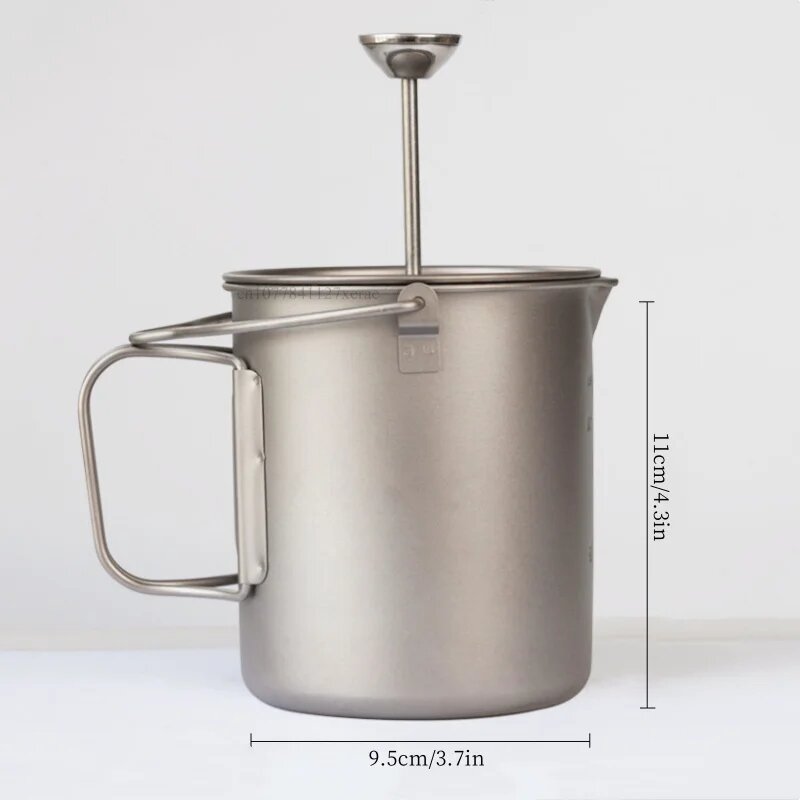 Титановая кофейная чашка French Press 750 мл