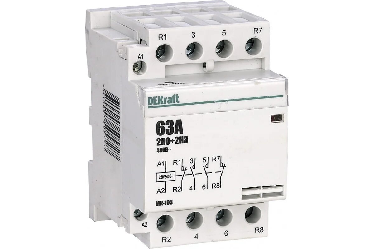 Dekraft Модульный контактор МК103-063A-230B-22 18090DEK