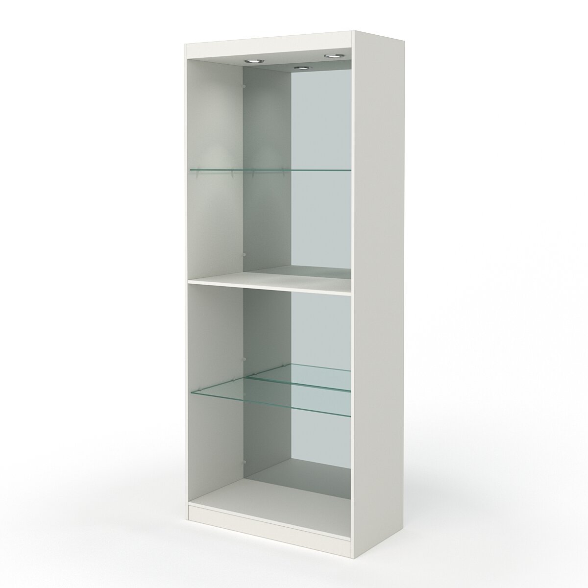 Стеллаж "афродита" №2-6 (задняя стенка - зеркало), Белый. Производитель товара - компания Westcom.