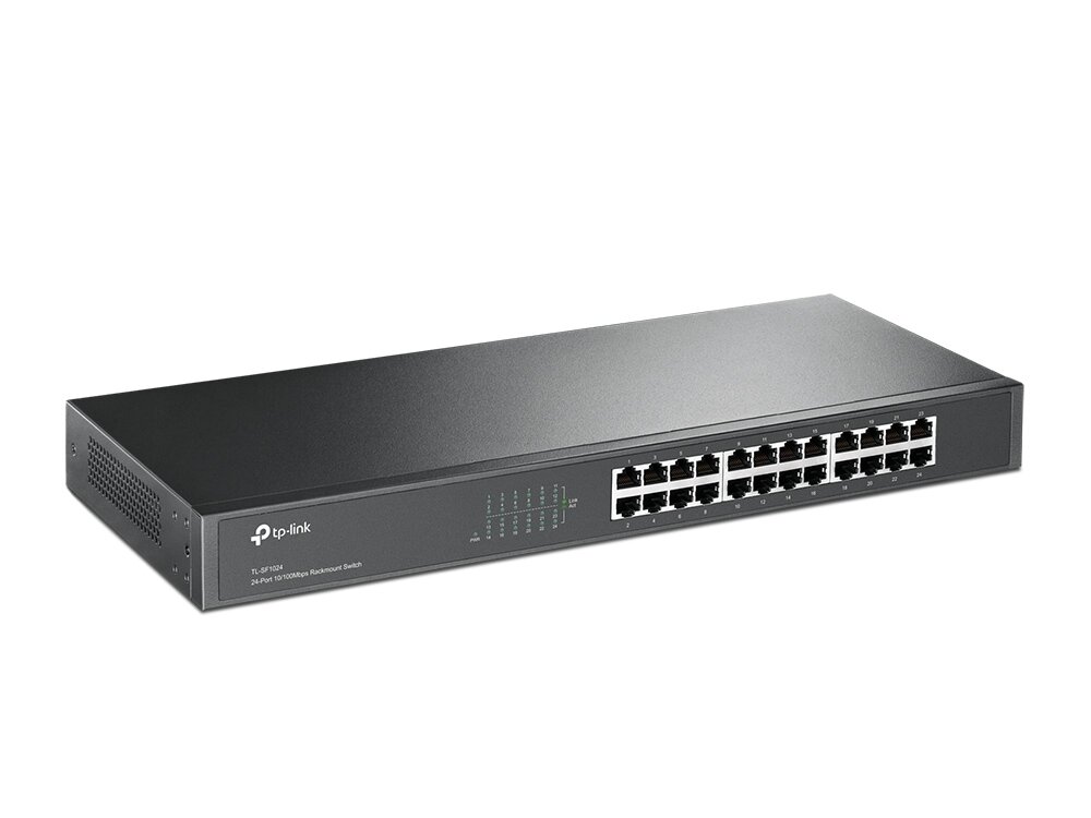 Сетевой коммутатор TP-Link SMB TL-SF1024 Коммутатор 24-port 10/100M Switch, 1U 19-inch rack-mountable steel case