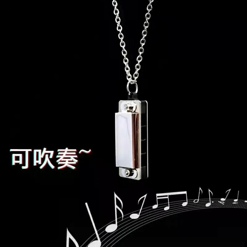 Мини губная гармошка ожерелье