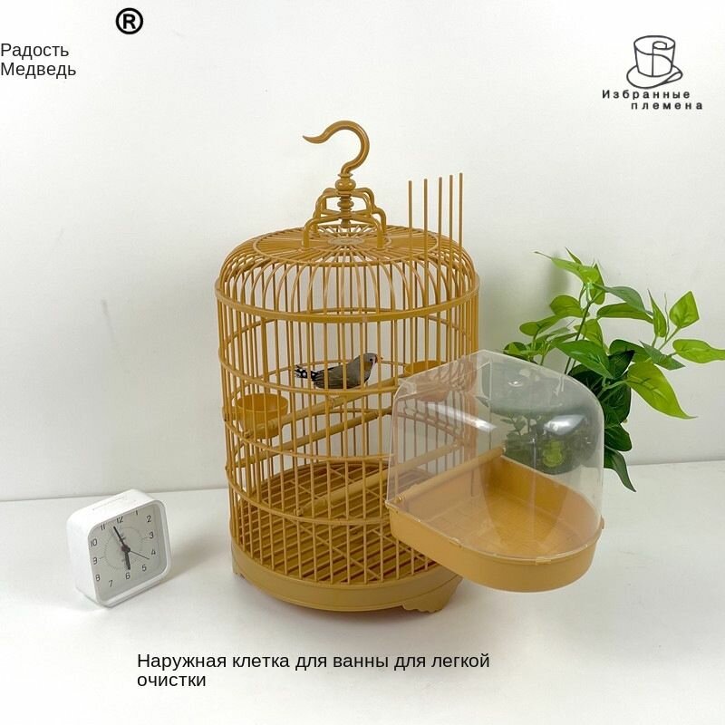 Винтажная подвесная антикварная клетка для домашних птиц