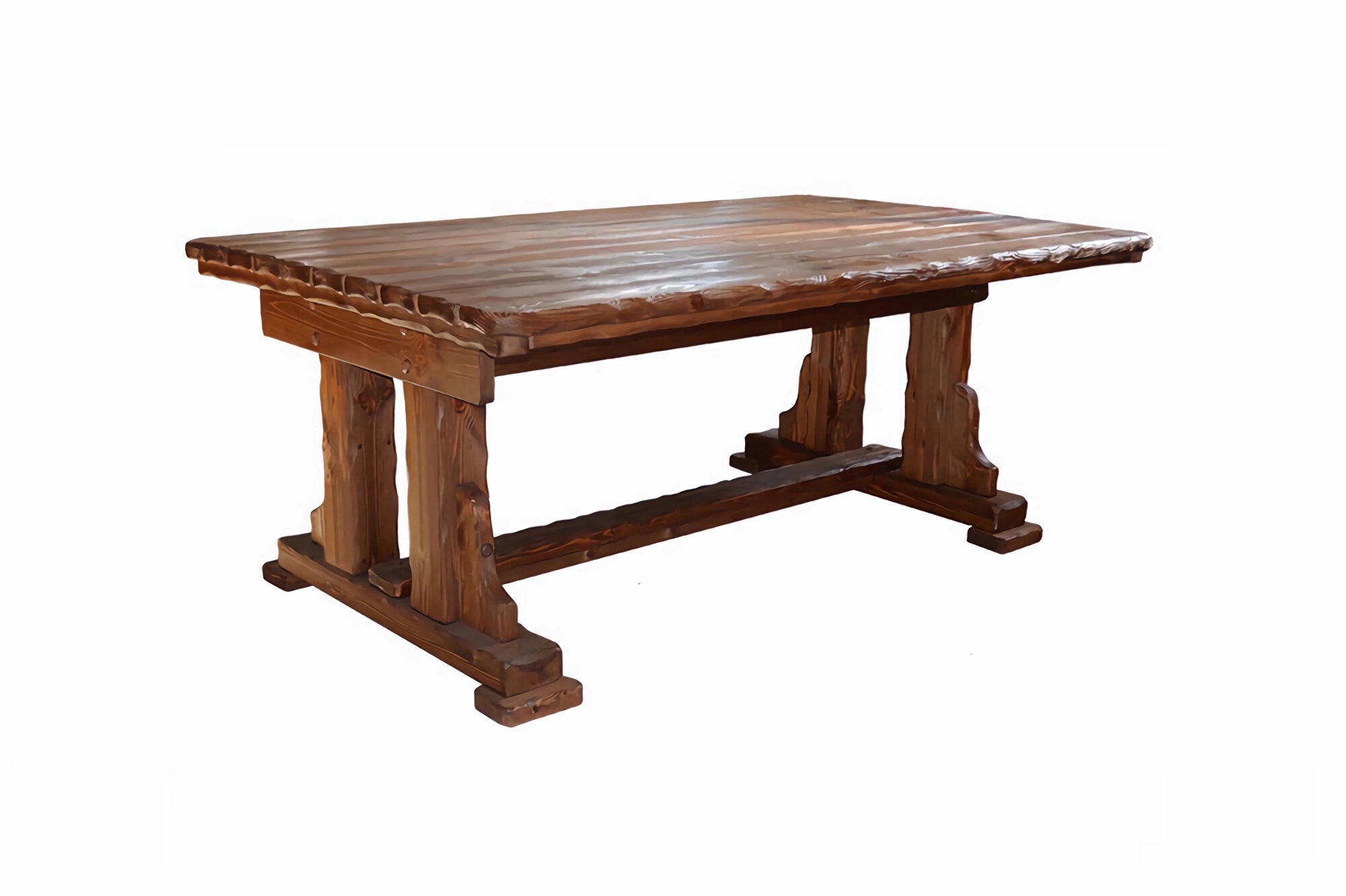 Стол "Под старину", деревянный, обеденный, прямоугольный, цвет коричневый, 80x160х75 см