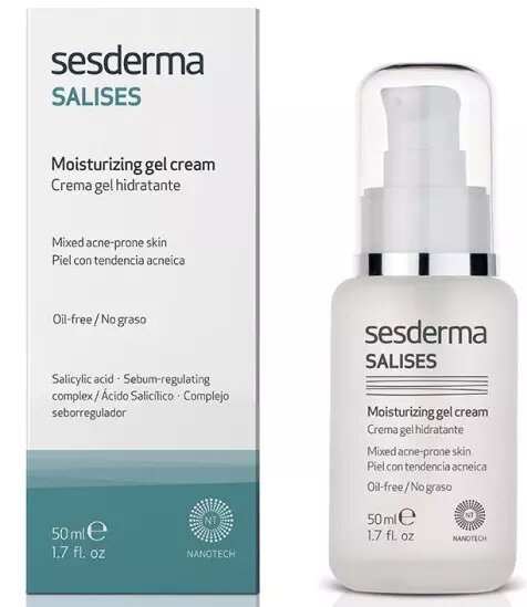 Крем-гель SesDerma Salises, увлажняющий, для нормальной и смешанной кожи, с дозатором, 50мл