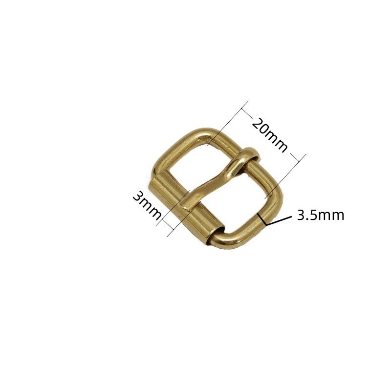 Роликовая пряжка латунная, inner width 20mm